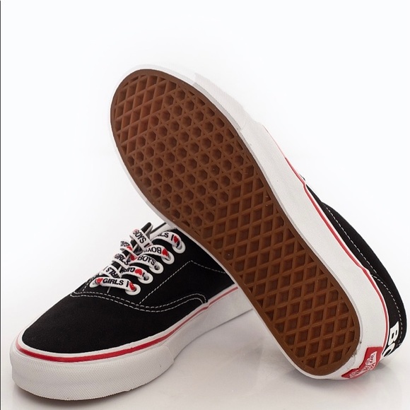 Vans | Shoes | Black Vans I Heart Girls I Heart Boys Design Across Its ...